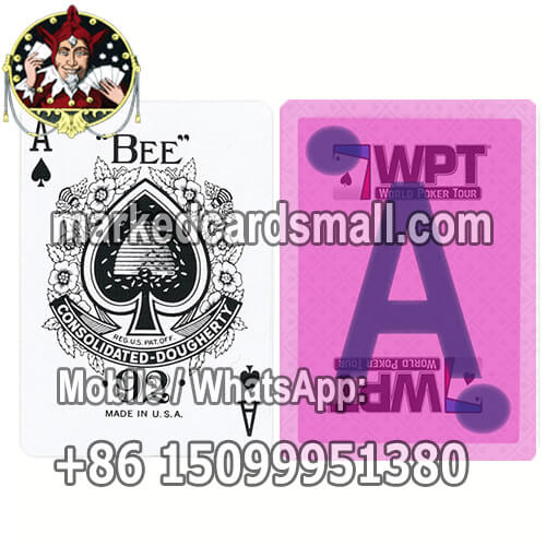 Bee WPT Luminous Ink Marked Playing Cards